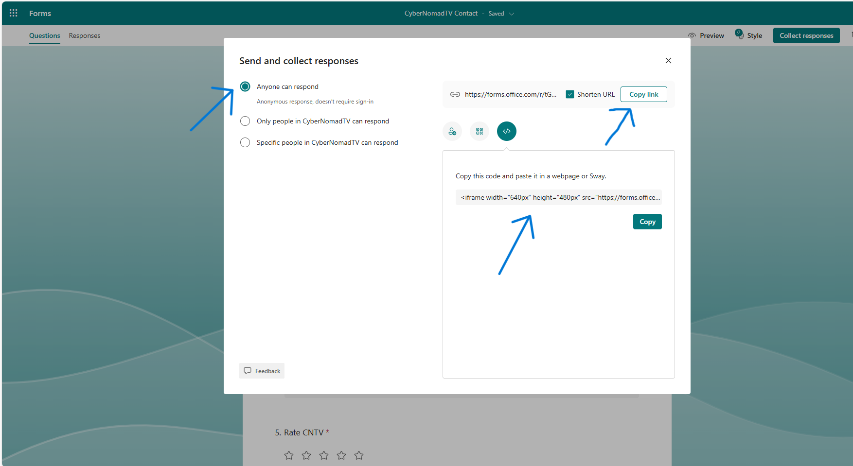 How to add Microsoft Office 365 Form in Wordpress | CyberNomadTV