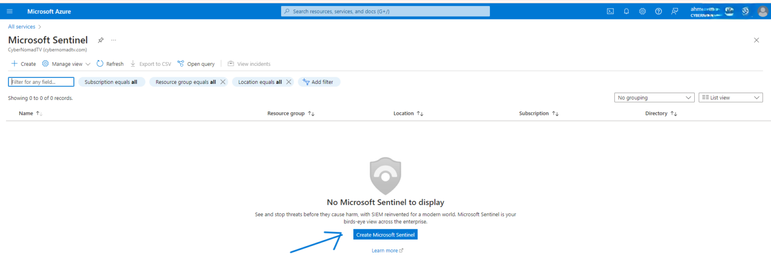 Install / Deploy Microsoft Azure Sentinel Free | Easy SIEM Tutorial