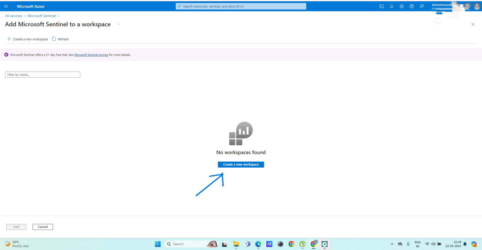 Install / Deploy Microsoft Azure Sentinel Free | Easy SIEM Tutorial